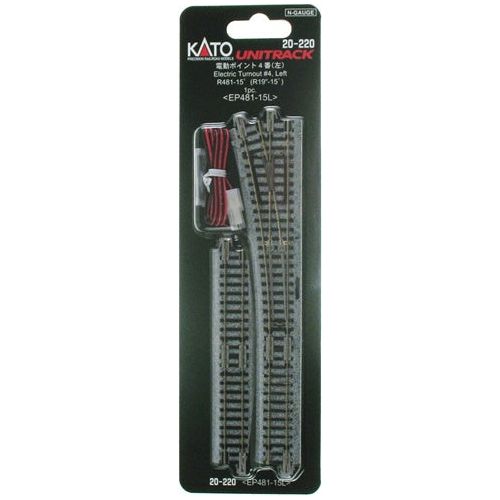 Kato, N Scale, 20220, #4 Left Electric Turnout Unitrack – RJ's Trains
