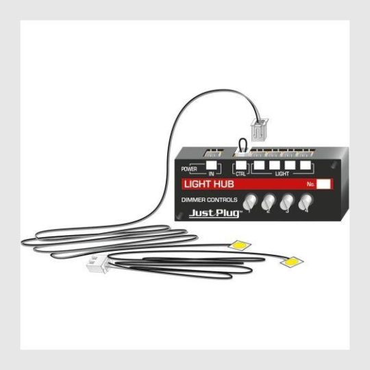 Woodland Scenics JP5700 Just Plug Lighting System, Lights and Hub Set ...