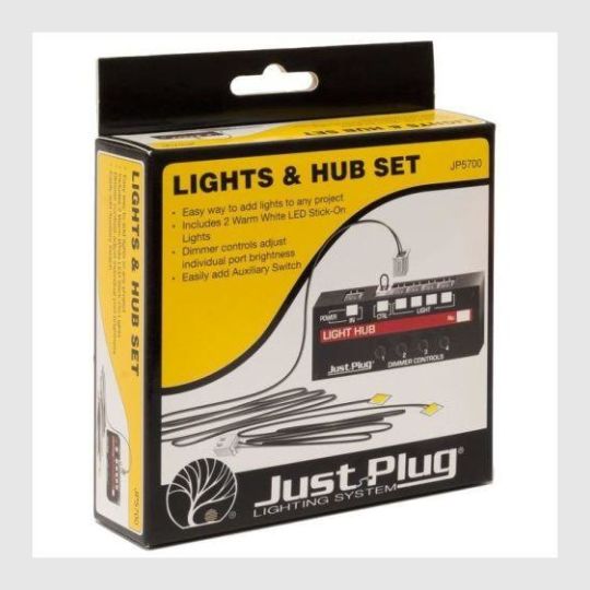 Woodland Scenics JP5700 Just Plug Lighting System, Lights and Hub Set