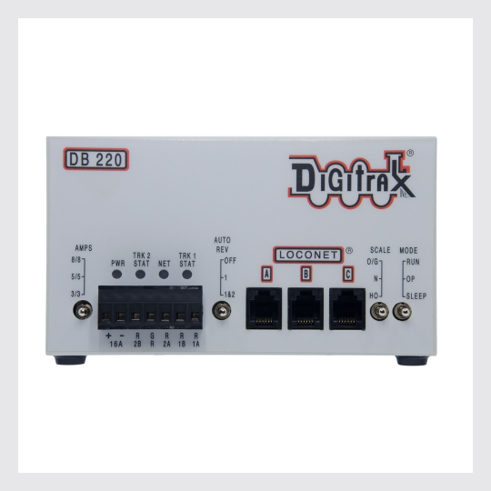 Digitrax, DB220, Advanced LocoNet Dual 3/5/8 Amp AutoReversing DCC Boo