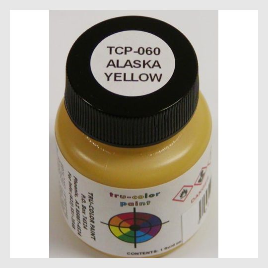 Tru-Color Paint, TCP-060, Airbrush Ready, Alaska Railroad Yellow, 1 oz ...