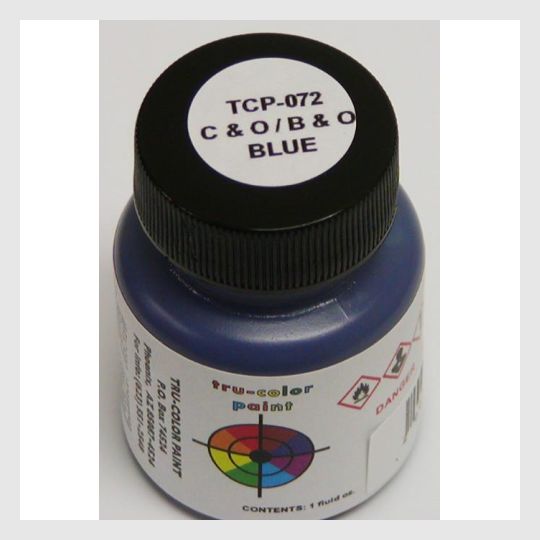 Tru-Color Paint, TCP-072, Airbrush Ready, C&O/B&O Blue, 1 oz – RJ's Trains