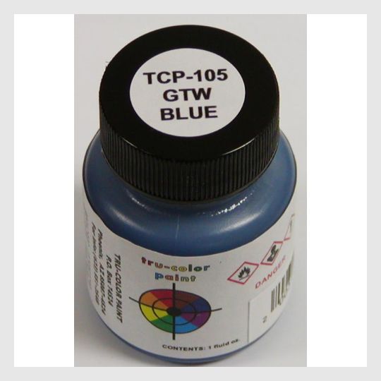 Tru-Color Paint, TCP-105, Airbrush Ready, Grand Trunk Western Blue, 1 ...